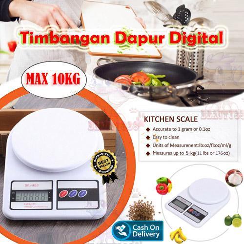 Beauty Timbangan Dapur Digital SF 400 Kapasitas 10 Kg Timbangan Kue ...