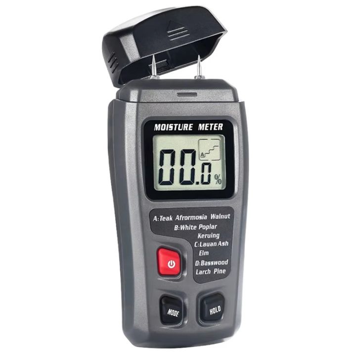 EMT10 Hygrometer Accurate Large LCD Display Wood Moisture Tester ...