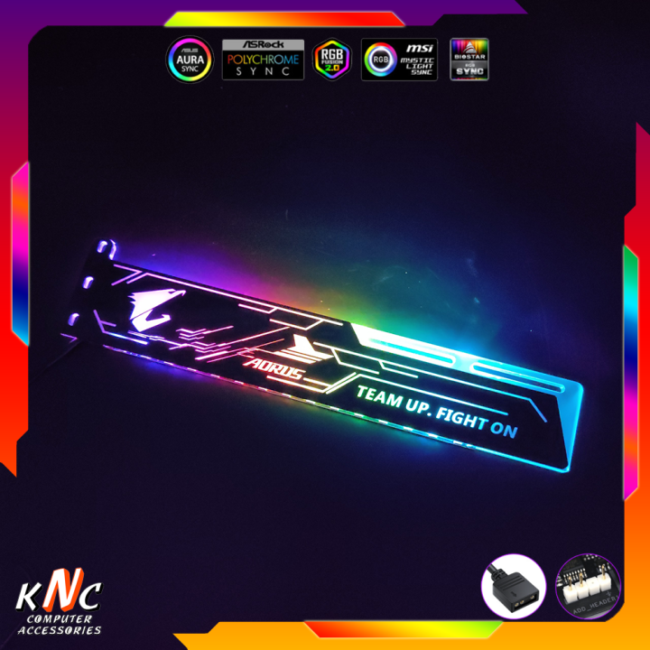 Giá Đỡ VGA Aorus Gaming Led 5v ARGB Đồng Bộ Màu Hub Coolmoon Mainboard ...