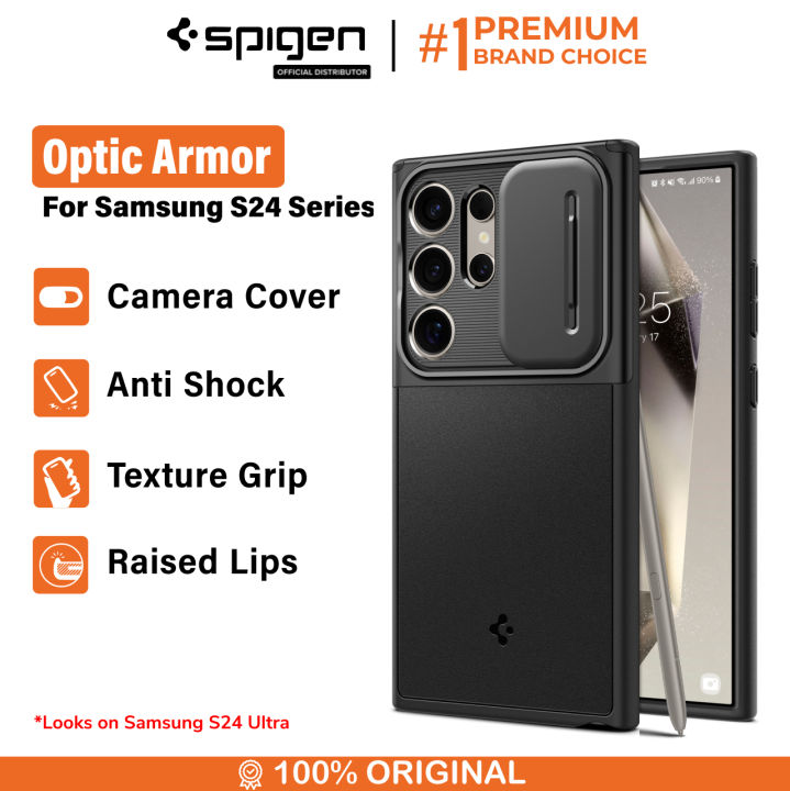 Case Samsung Galaxy S24 Ultra Plus FE Spigen Optik Armor Camera Protector Anti Shock Crack ...