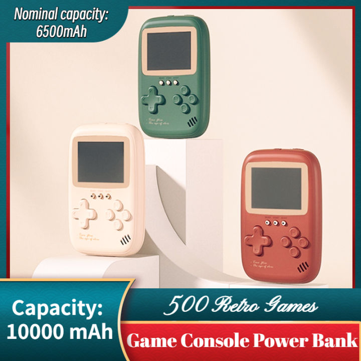 500 Classic Video Games Rechargeable Handheld Console Power Bank ...