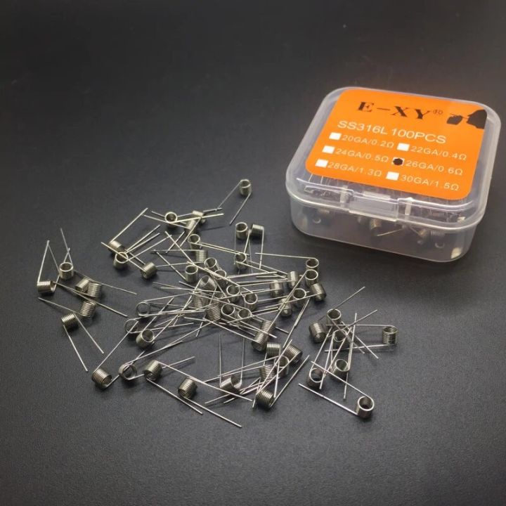 100 pcs rda rta rdta wick wire MTL coil premade AWG Prebuilt coil A1 ...