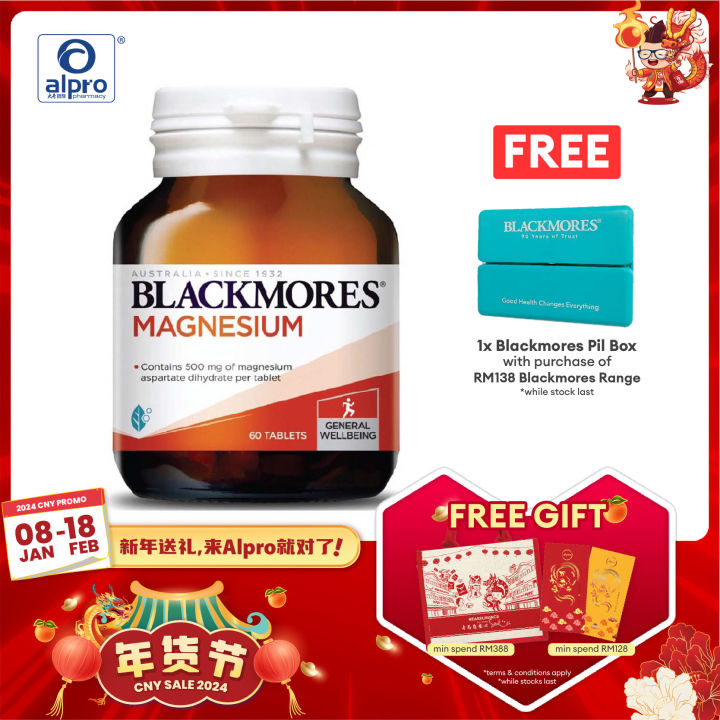Alpro Pharmacy Blackmores Magnesium 60s - Muscle, Heart & Bone Health ...