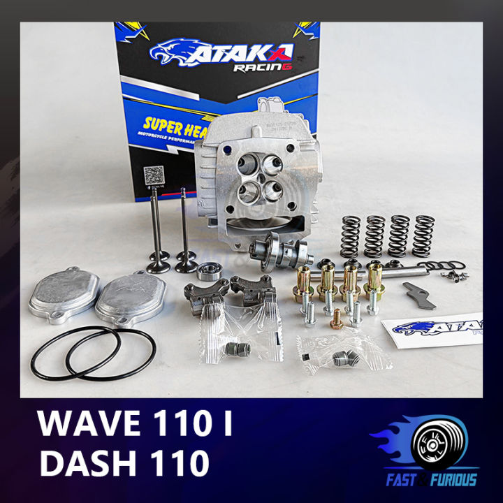ATAKA Racing CNC Super Head 4V WAVE 125 FI (18/21 22/25 23/26 24/27 25/ ...