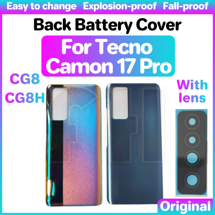 Back Battery Cover Glass Housing For TECNO Camon 17 Pro CG8 Rear ...