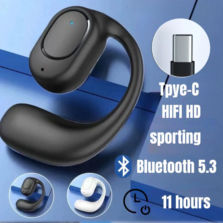 หูฟังบลูทูธแบบข้างเดียว TWS5.3 หูฟังbone conductorสำหรับกีฬาสำนักงานไดร ...