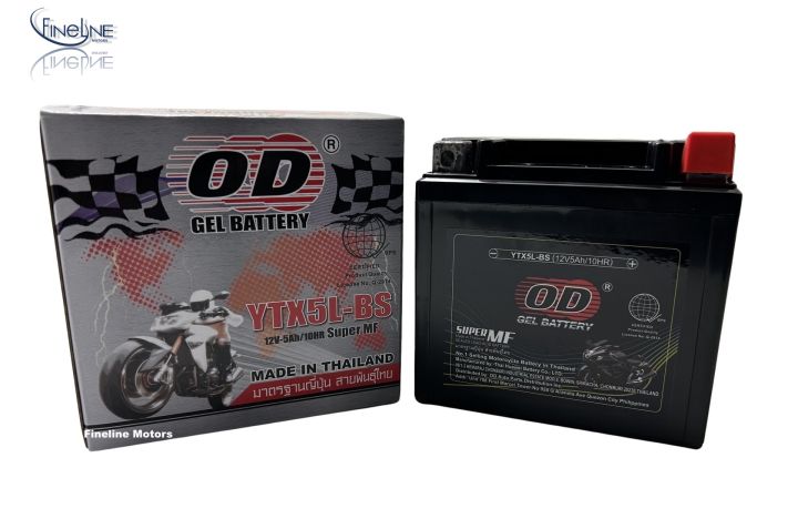 Original OD Gel Battery ( YTX 5L-BS ) For Honda WAVE Alpha / Honda ...