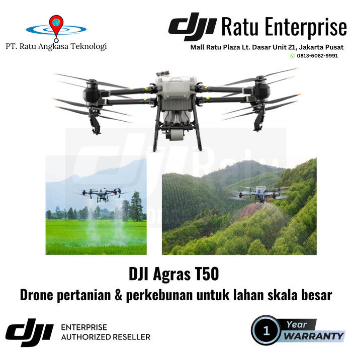 DJI Agras T50 Drone Survey Pertanian Perkebunan Penyemprotan dan ...