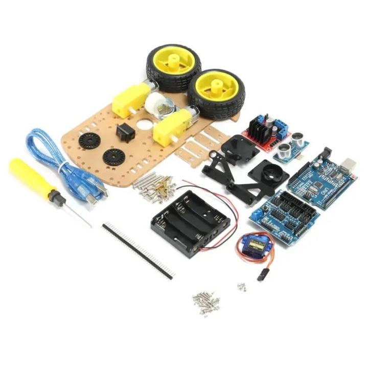 Tech-savvy DIY L298N 2WD Ultrasonic Smart Tracking Moteur Robot Car Kit ...