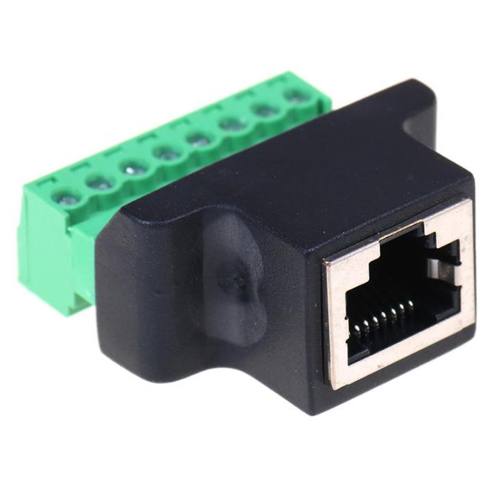 LANG RJ45 Female to Screw Terminal 8 Pin Connector Ethernet Cable ...