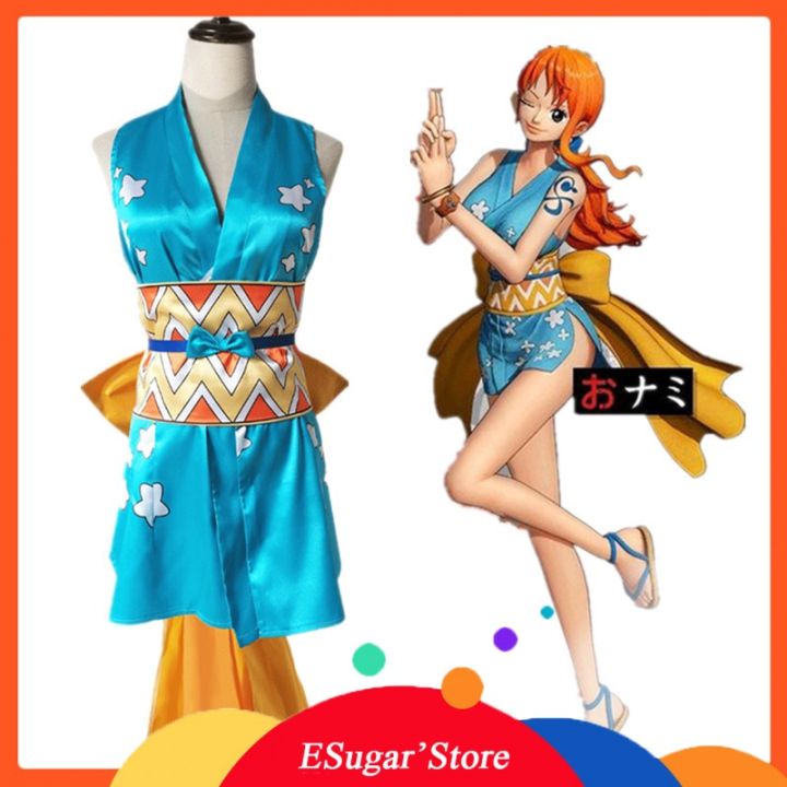 One Piece Wano Country Nami Cosplay Costume Wanokuni Style Nami Dress ...
