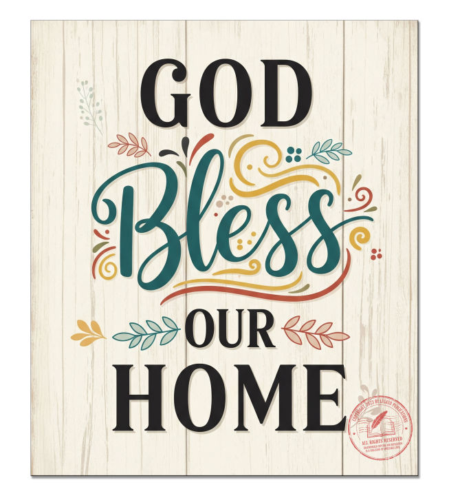 God Bless Our Home Wall Decor | Rustic Wooden Sign | Inspirational ...
