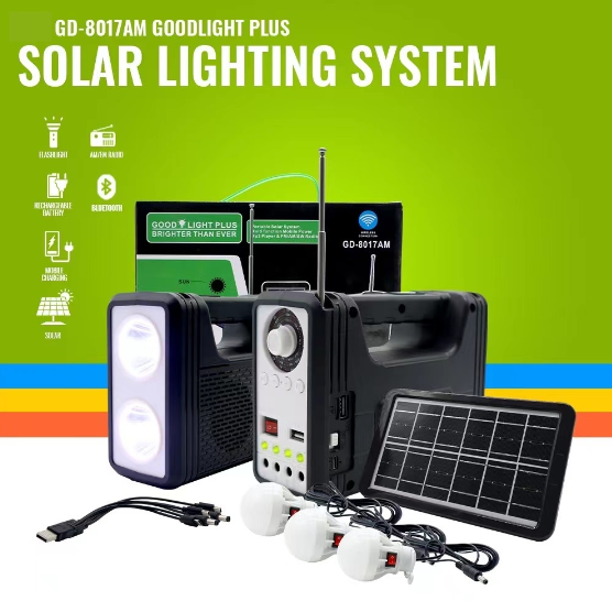 GD-8017AAM SOLAR Rechargeable Solar FM Radio with USB/SD/TF MP3 Player ...