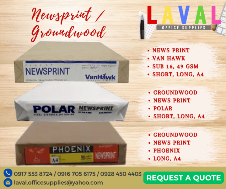 VAN HAWK NEWS PRINT PAPER SUB 16, 49 GSM (A4) | Lazada PH