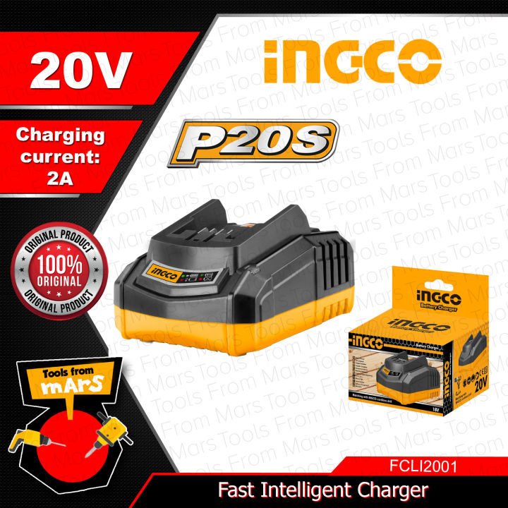INGCO Fast Intelligent Charger FCLI2001 POWERSHARE •TOOLS FROM MARS ...
