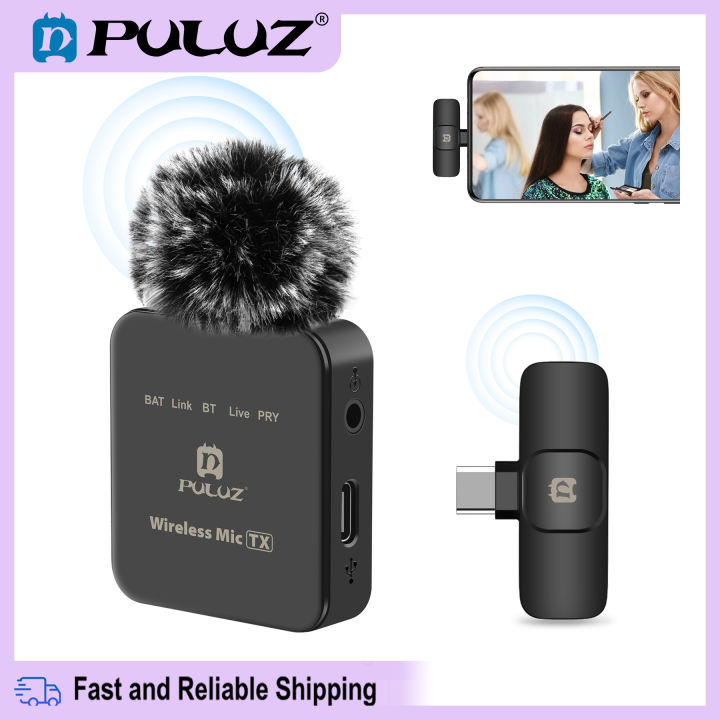 【Ready Stock】 Puluz Wireless Lavalier Microphone สำหรับโทรศัพท์ Type-C ...