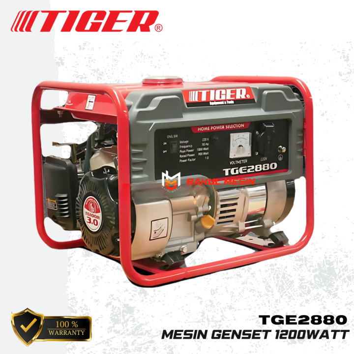 TIGER Mesin Genset 1200Watt TGE-2880 Gasoline Generator | Lazada Indonesia
