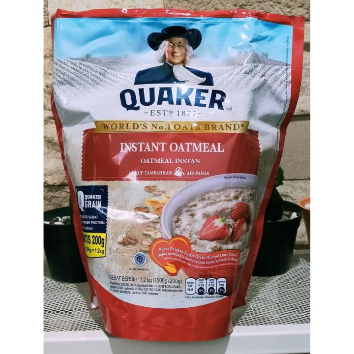 Quaker Instant Oatmeal Sereal 1.2 Kg - Oat Instan Quaker Havermut ...