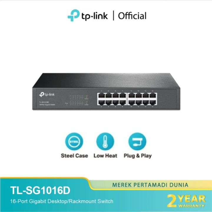 Switch HUB TP-LINK TL-SG1016D 16-Port Gigabit Switch | Lazada Indonesia
