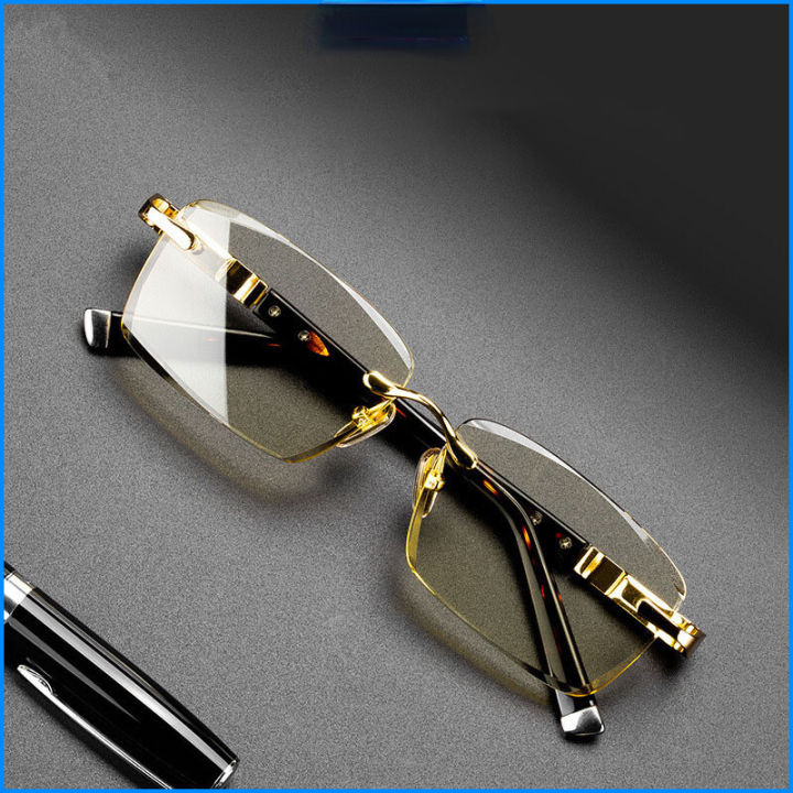 FG Reading Glasses Crystal Stone Eyewear Selected Men's Natural ...