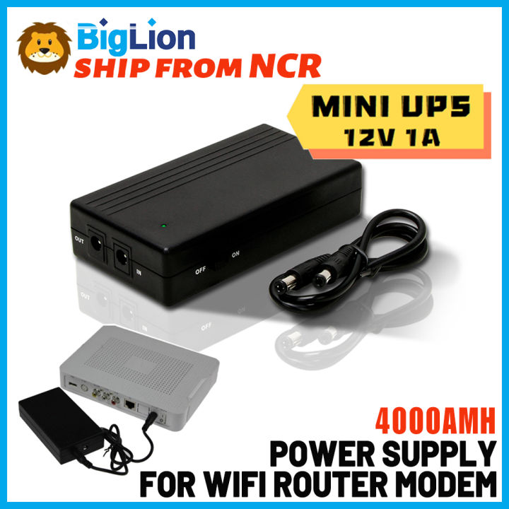 12V 1A DC UPS Portable Power Supply Mini UPS For CCTV Camera With ...