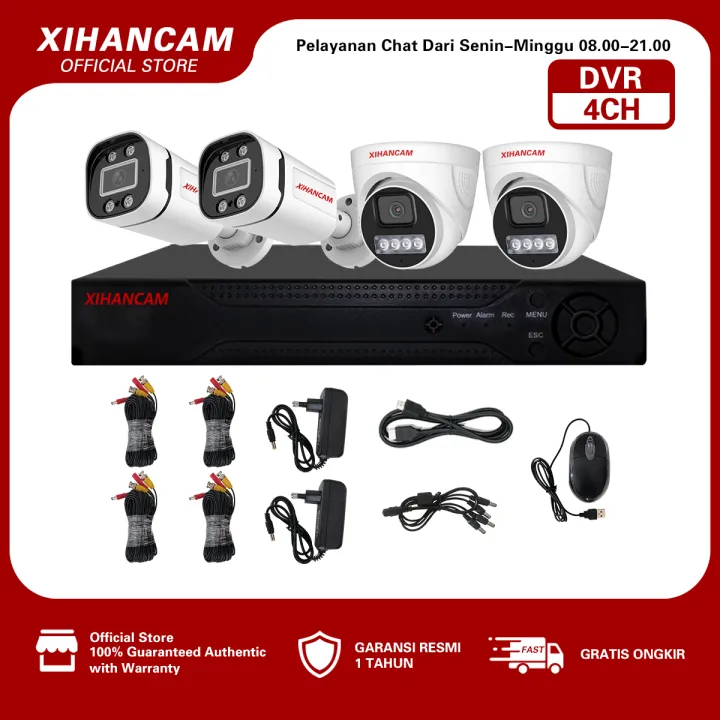 XIHANCAM Paket DVR CCTV 4 Channel 2MP Kit Kamera CCTV Analog Paket XVR ...