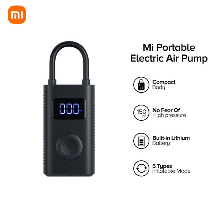 Xiaomi Mi Portable Electric Air Pump 5V 150PSI Rechargeable inflator ...