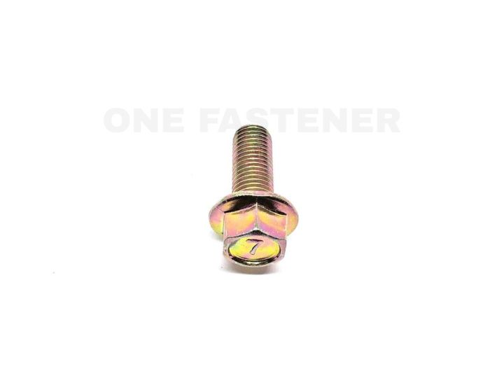 20 Pcs Baut Flange Bolt M10x20 Kuning 1.25 Baut 14 topi Flange 2cm M10 ...
