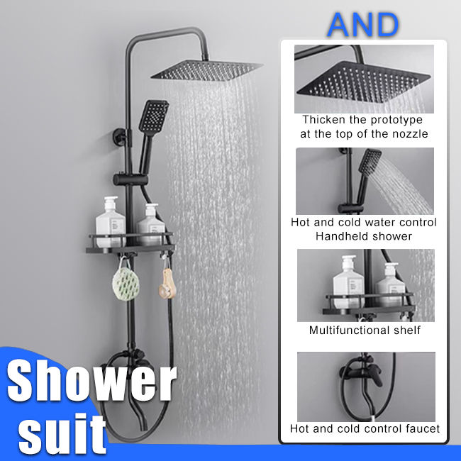 Shower sets Shower set for bathroom Black Gold Style Lightweight Button ...