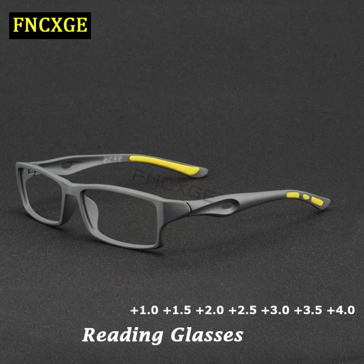 FNCXGE TR90 Sports Reading Glasses for Men Women Office Anti Blue Light Readers Eyewear Eye ...