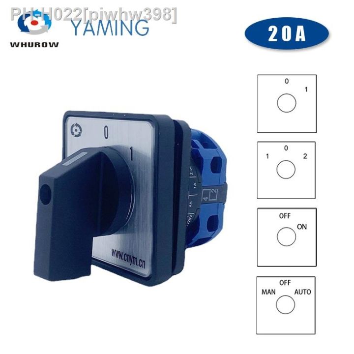 ♂ LW26-20 LW28-20 YMW26-20/1 Rotary Knob Selector 20A 1 Pole One Level ...