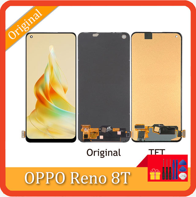 6.43" Original Amoled / TFT Black For Oppo Reno8 T Reno 8T CPH2481 LCD Display Touch Screen ...