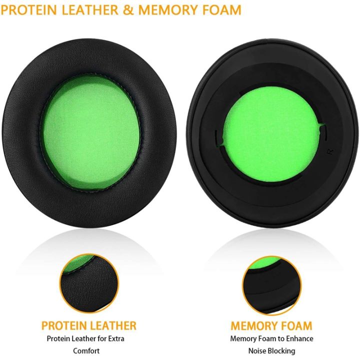 2 Pcs Replacement Memory Foam Ear Pads Cushion Cover for Razer Kraken ...