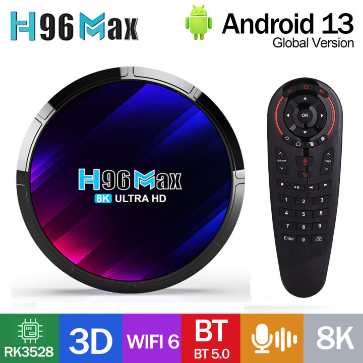 Ban Đầu H96 Max Rk3528 Bộ giải mã TV thông minh Android13.0 Bt5.0 8K ...