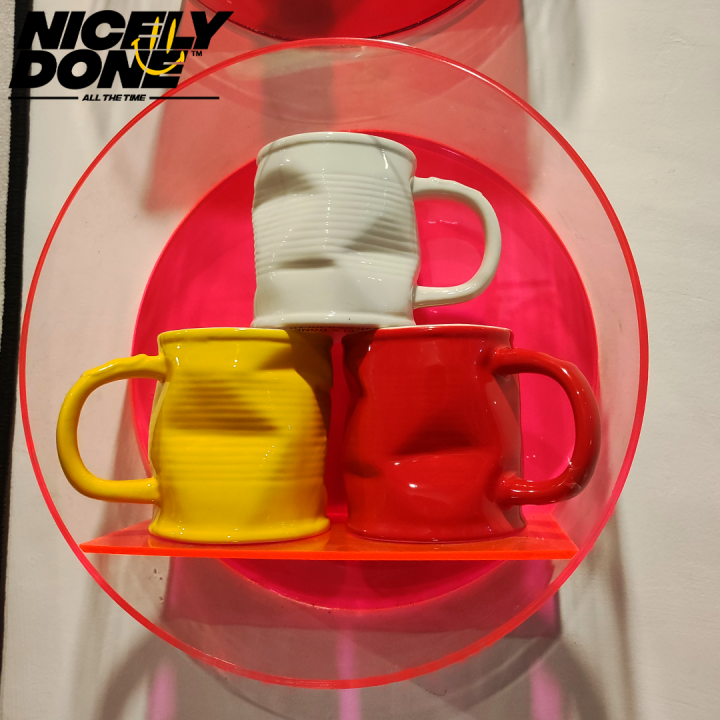 Nicely Done Crumpled Ceramic Mug – Unique Design for Creative Sips and ...