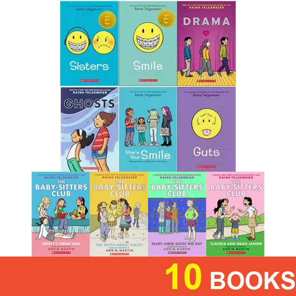 [SG Stock] Raina Telgemeier Series (Sisters, Drama, Smile, Ghosts, Guts, Share Your Smile)+Baby ...