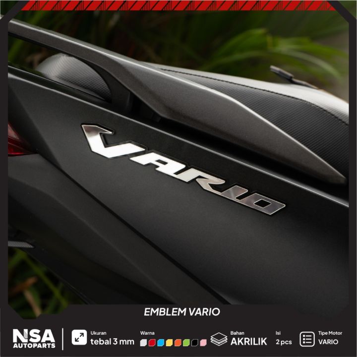 2PCS EMBLEM VARIO TIMBUL LOGO VARIO EMBLEM TIMBUL VARIO JAPAN 3D EMBLEM ...