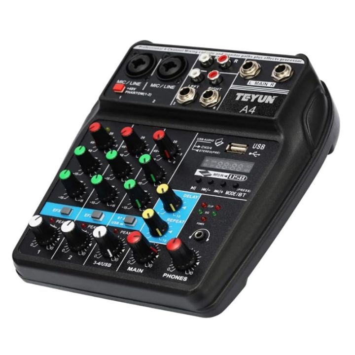 Sound Mixing Console, 4 Channels TU04 BT Sound Mixing Console Record ...