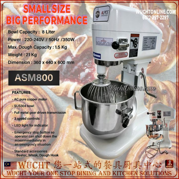 【WUCHT】8L Planetary Mixer 商用搅拌机 8L ALPES ASM800 Mixer Stand Mixer ...
