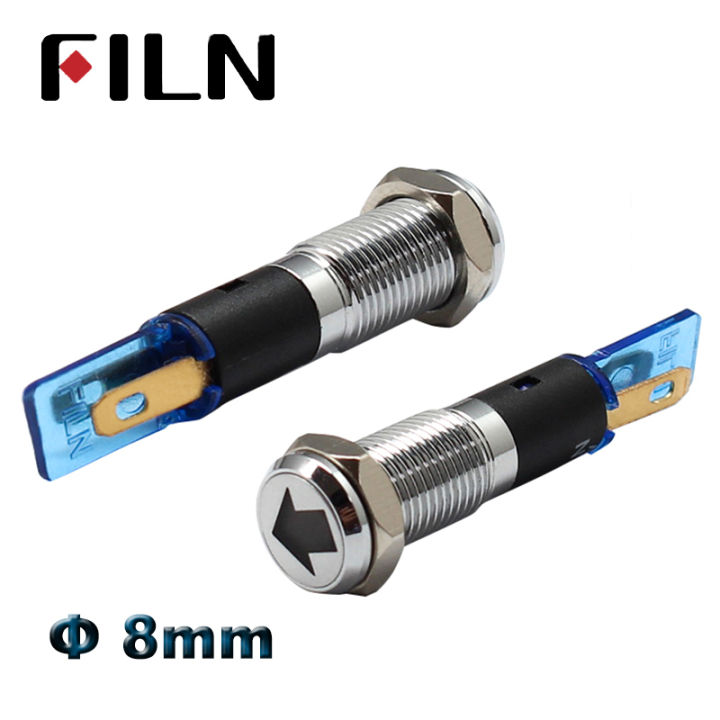【New-store】 8mm 12v Led Symbol Illuminated Indicator Red Green Blue ...