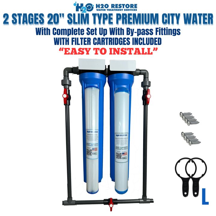 Water Filtration System Top Selling 2 Stages 20" Slim Type City Water ...