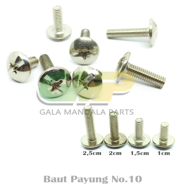 Baut Payung Obeng Plus Bolt JT Galvanis Skrup Baud 10 Body Honda Steel ...