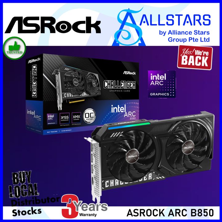 (ALLSTARS : GPU PROMO) ASROCK Challenger Intel Arc B580 12GB OC Edition ...