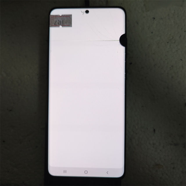 กระจกแตกทำงานได้ดีใช้สำหรับ Samsung Galaxy S20PLUS G985 LCD G985F S20 ...