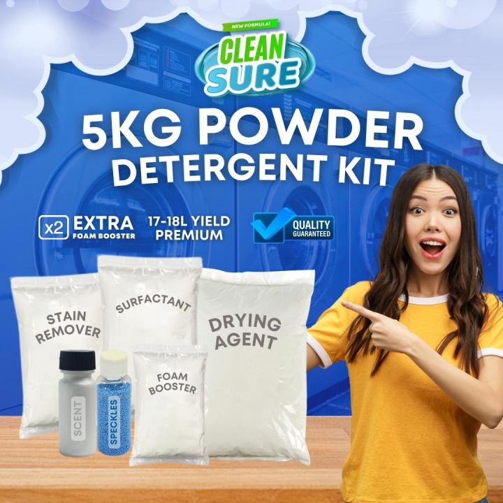 CleanSure Premium DIY Powder Detergent Kit 5kg Highly Formulated ...