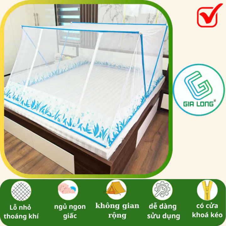 CHÍNH HÃNG GIA LONG KHUNG INOX 304 - Màn Mùng xếp thông minh khung INOX ...