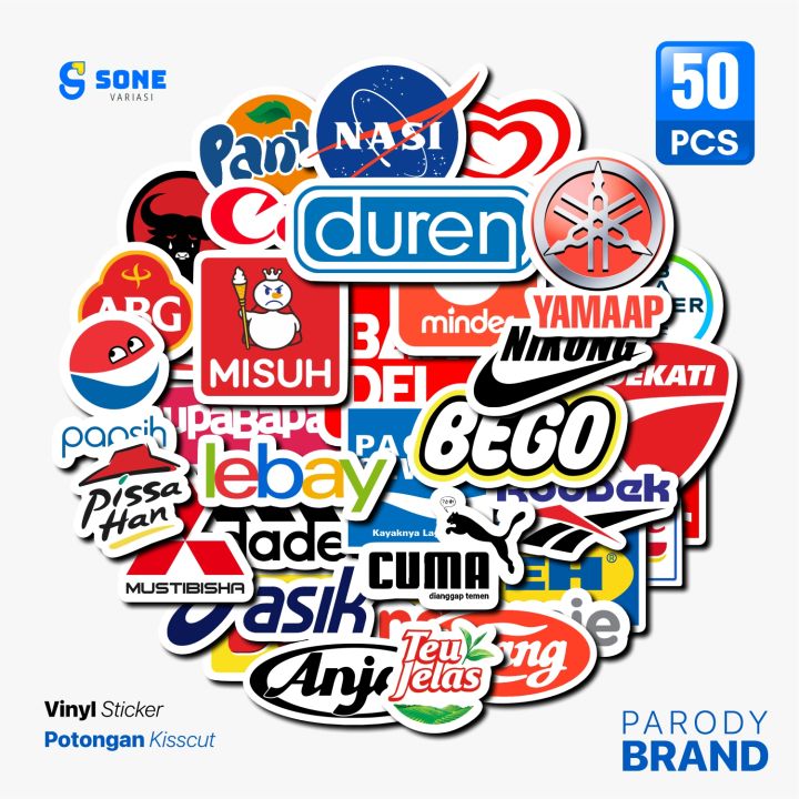 50pcs Stiker Logo | Sticker Logo | Stiker Brand | Sticker Brand ...