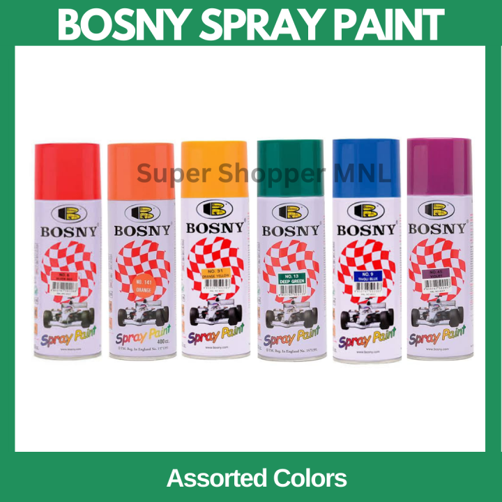 Bosny Acrylic Spray Paint 400cc Assorted Colors | Lazada PH