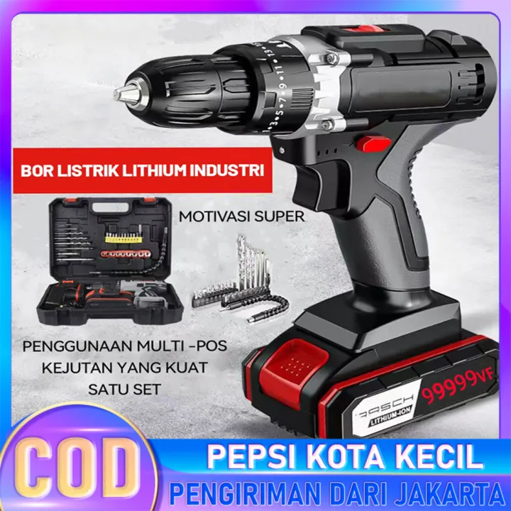 Bor listrik battery/bor impact/bor tanpa kabel/bor listrik/besi beton ...