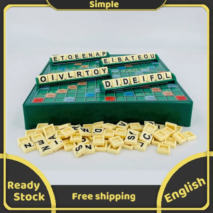 SCRABBLE FOLDING EDITION Travel Scrabble Compact Puzzle Kid Letters ...